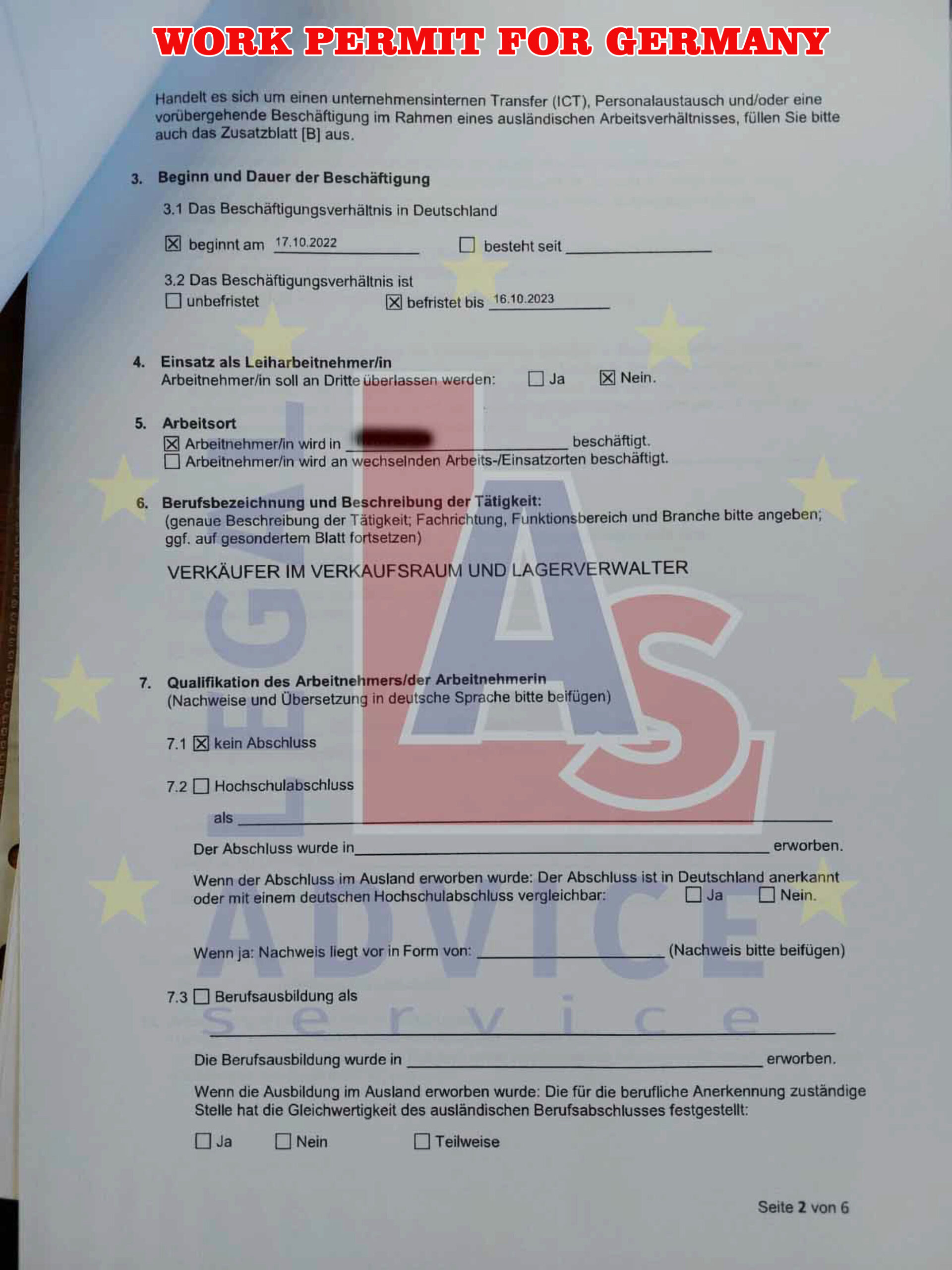 Work permits and visas — Legal Advice Service