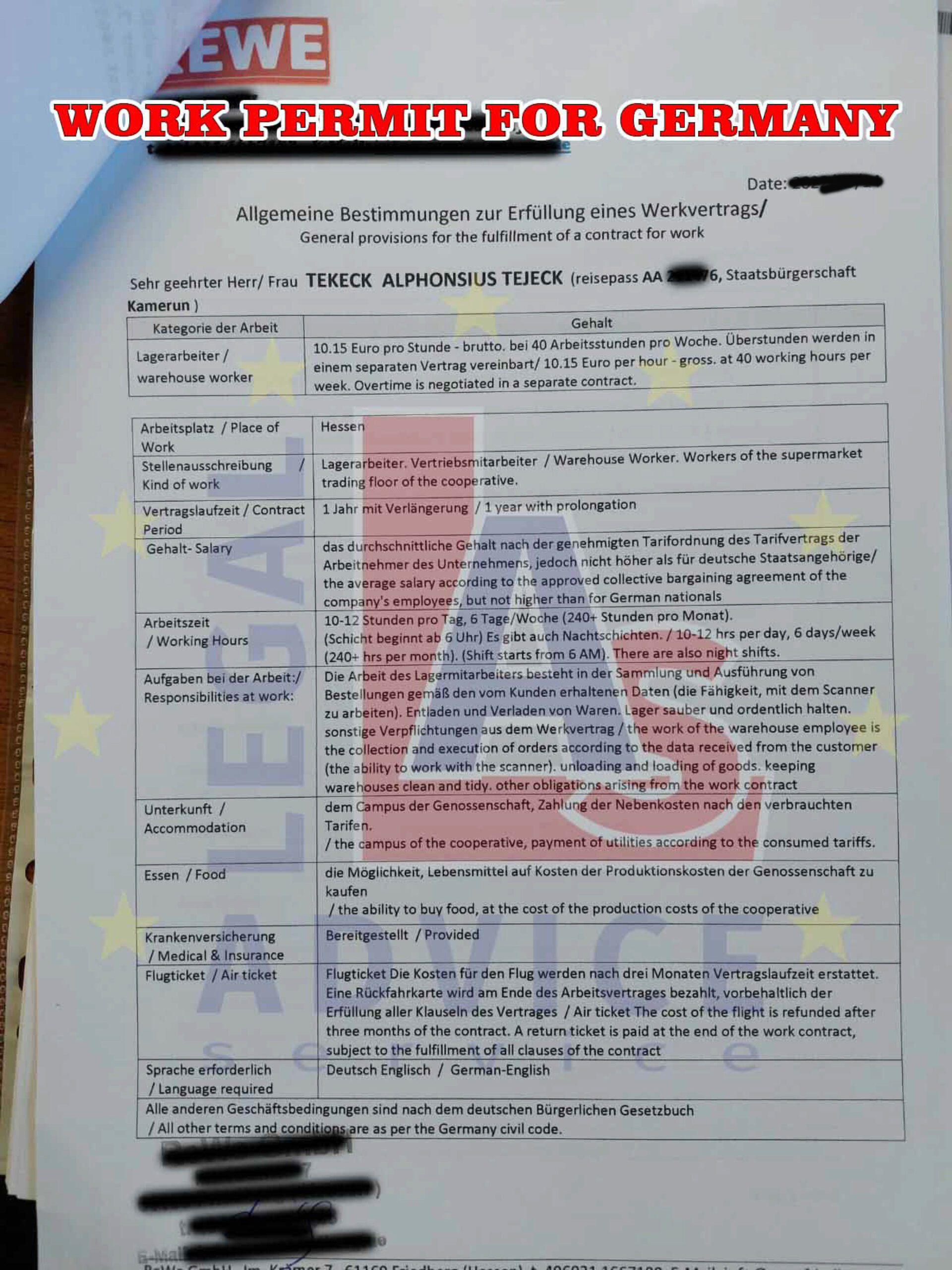 Work permits and visas — Legal Advice Service